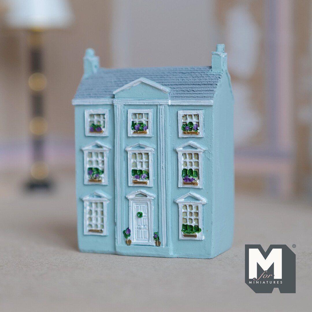 Dollhouse Miniature 1:144 Resin the Montgomery House Mini Home Tiny ...