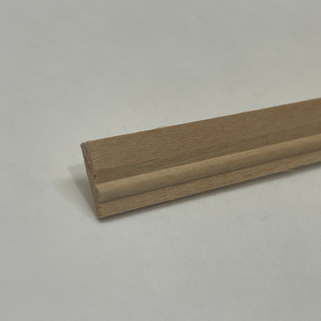 Dollhouse Unpainted Baseboard Molding , Miniature Skirting Board ...
