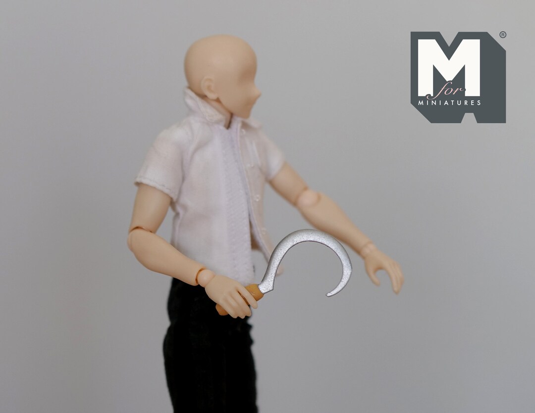 1:12 Scale Dollhouse Miniature Metal Sickle Reaping Hook Farm ...