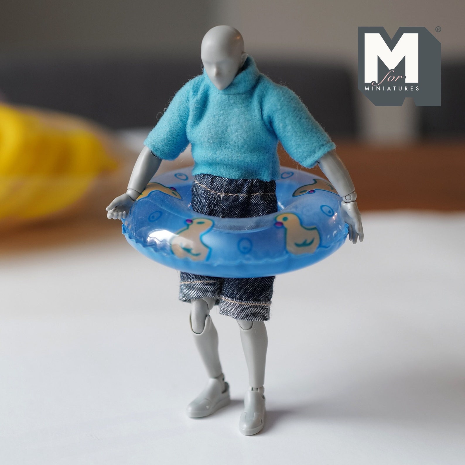 Miniature Round Pool Float 1:12 Scale Dollhouse Supplies Swimming Pool ...