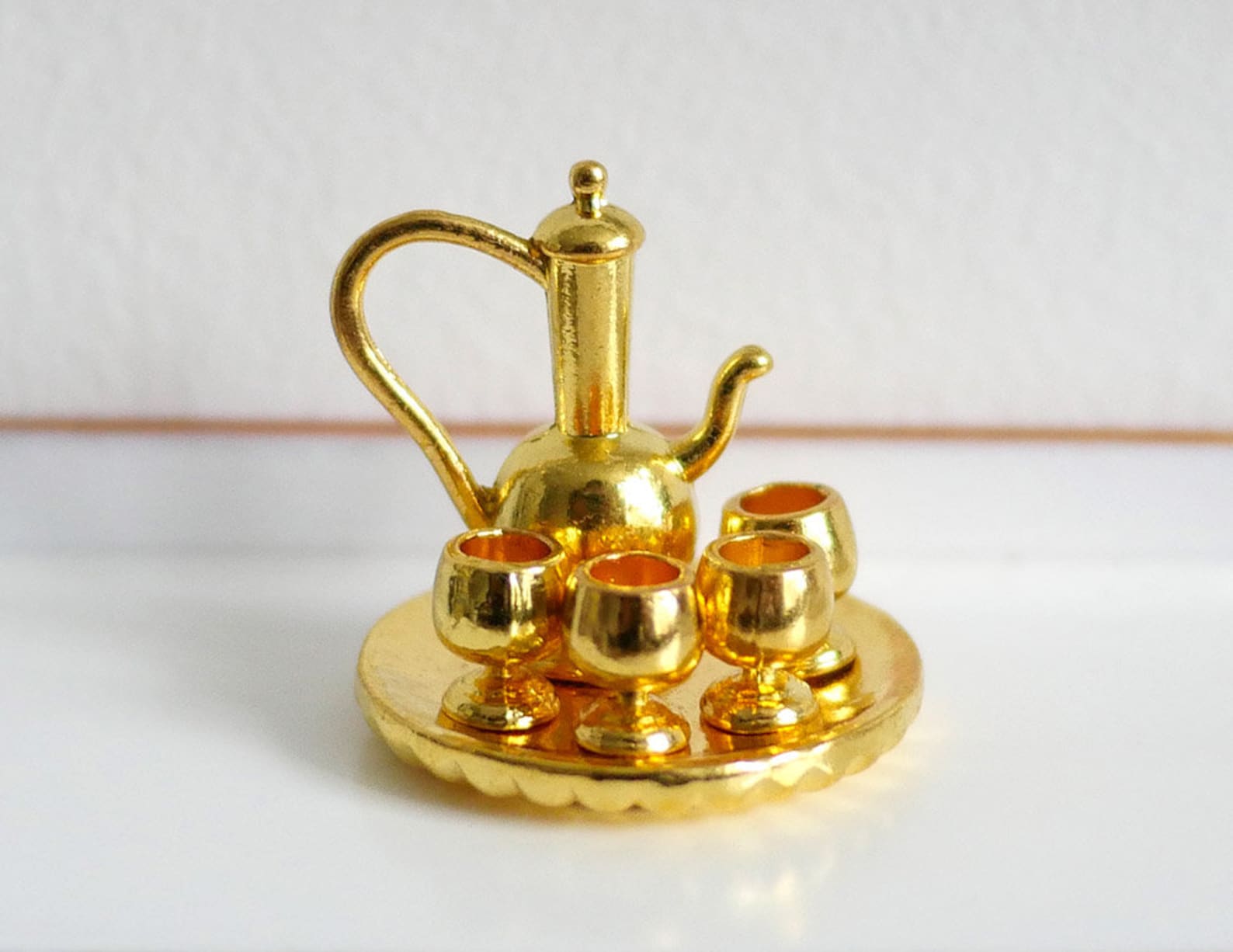 Dollhouse Hollow Ware Dolls House 6-piece Holloware Teapot 1 12th Scale ...