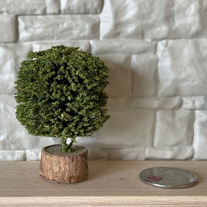 Dollhouse Miniature Round Hedges 1.5" Set of 2 , Miniature Round Bushes ...