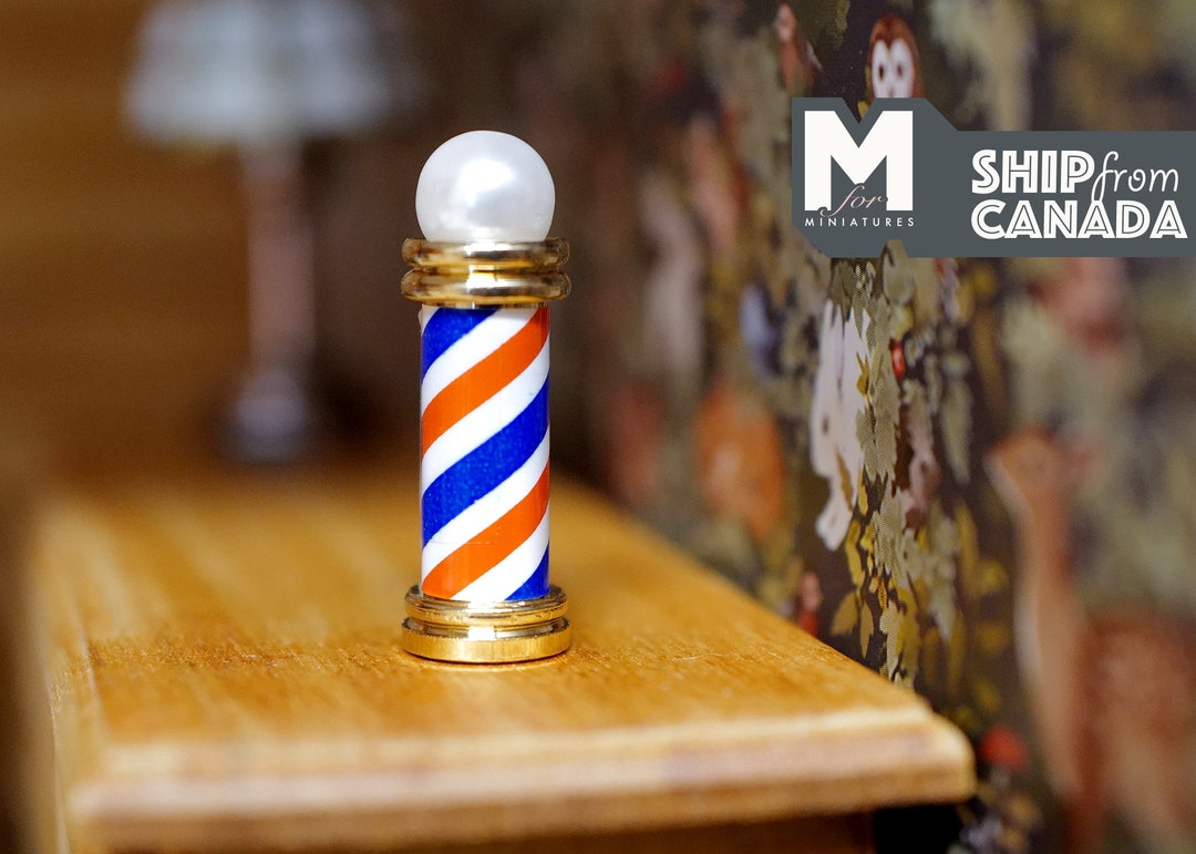 1:12 Dollhouse Miniature Barber Shop / Barber Pole / Brass 1-3/16"(h) - H025 - Etsy
