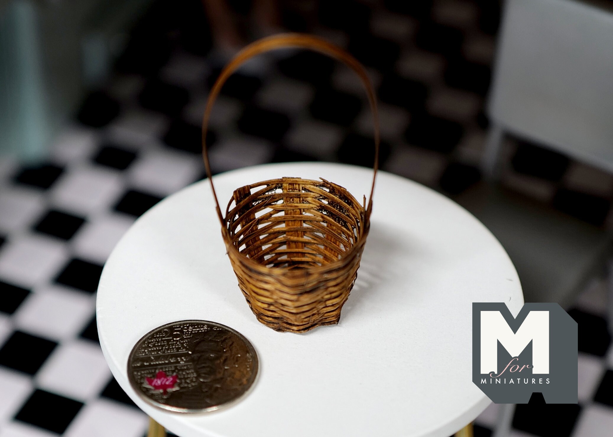 1:12 Dollhouse Supplies Miniature Rope Basket Dolls House 1 12th Scale ...