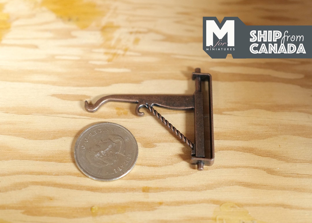 Dollhouse Metal Wall Bracket Miniature Metal Hook 1:12 Scale Hardware ...