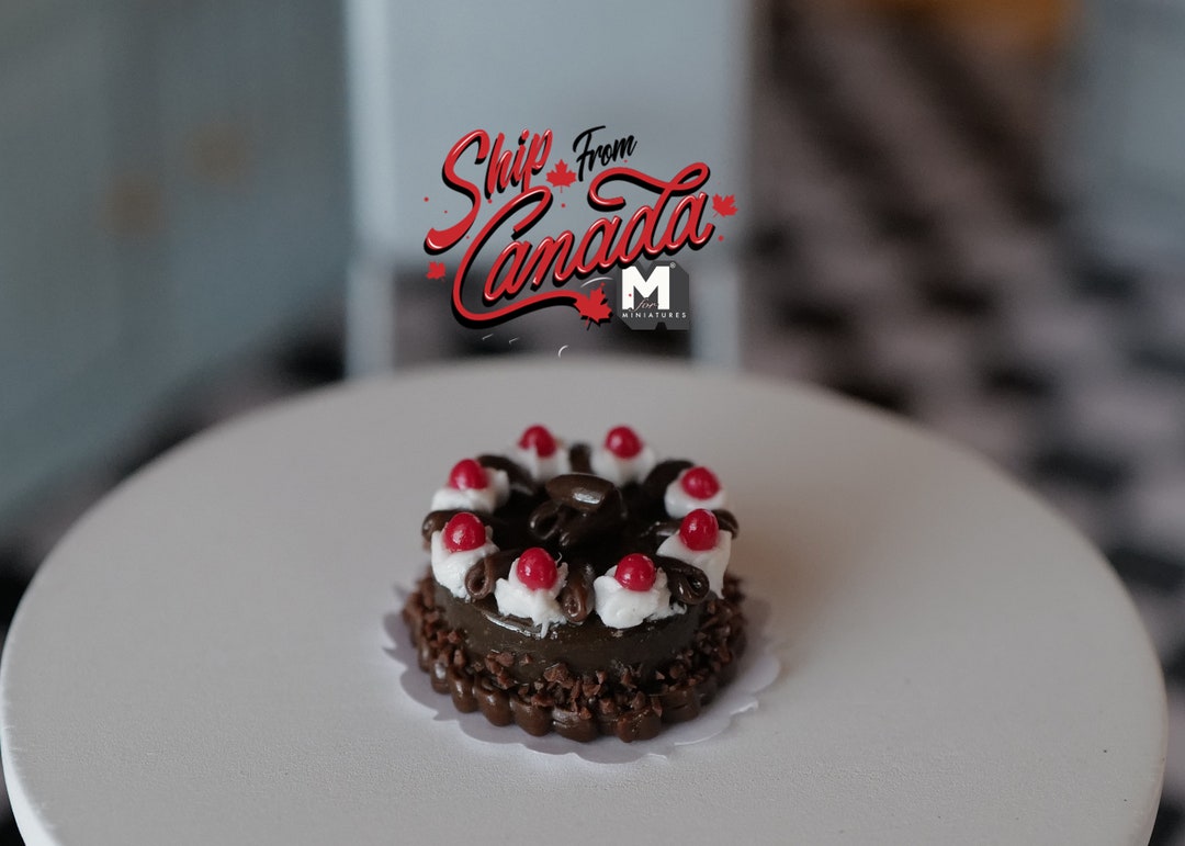 1:12 Scale Dollhouse Supplies Miniature Cherry and Chocolate Cake E012 ...