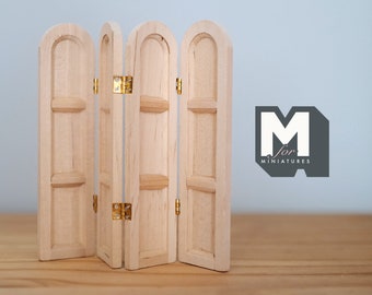 Italian Art Deco Miniature PAPER Folding Dressing Screen Room Divider ...