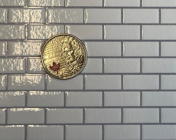 Embossed Glossy Dollhouse Wallpaper Subway Tile , Metro Tile With Gray ...