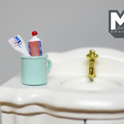 Doll Bathroom Accessory Dollhouse Miniature Toothbrush Set of - Etsy