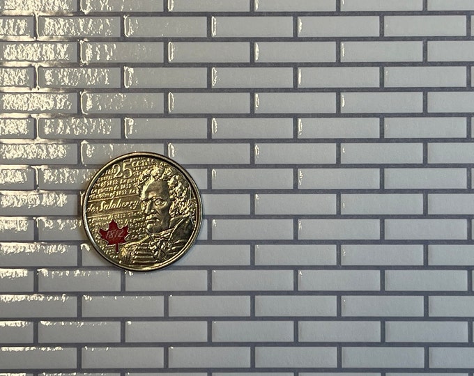 Embossed Glossy Dollhouse Wallpaper Subway Tile , Metro Tile With Gray ...