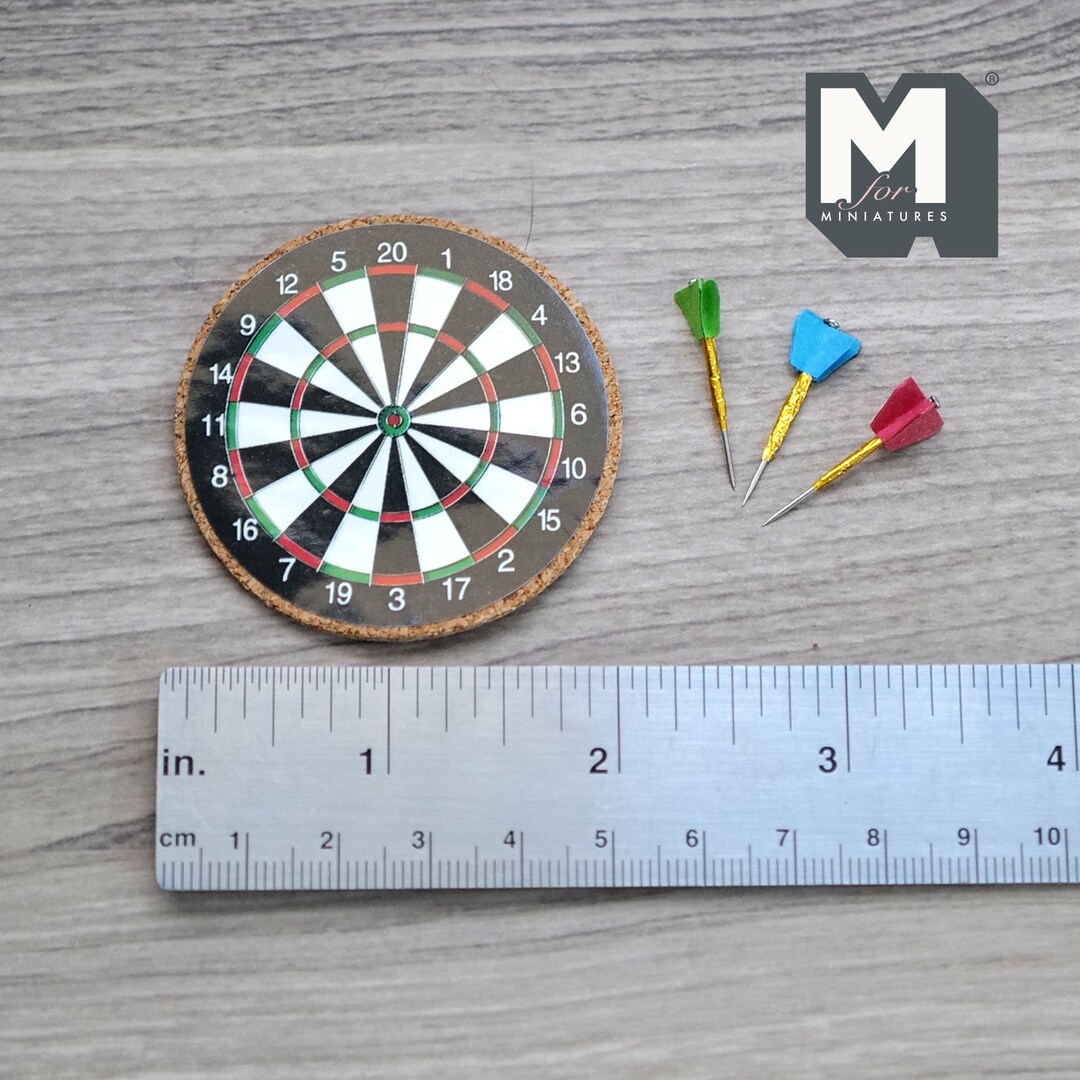 1:12 Dollhouse Miniature Darts Game Set of 4 - G011 - Etsy