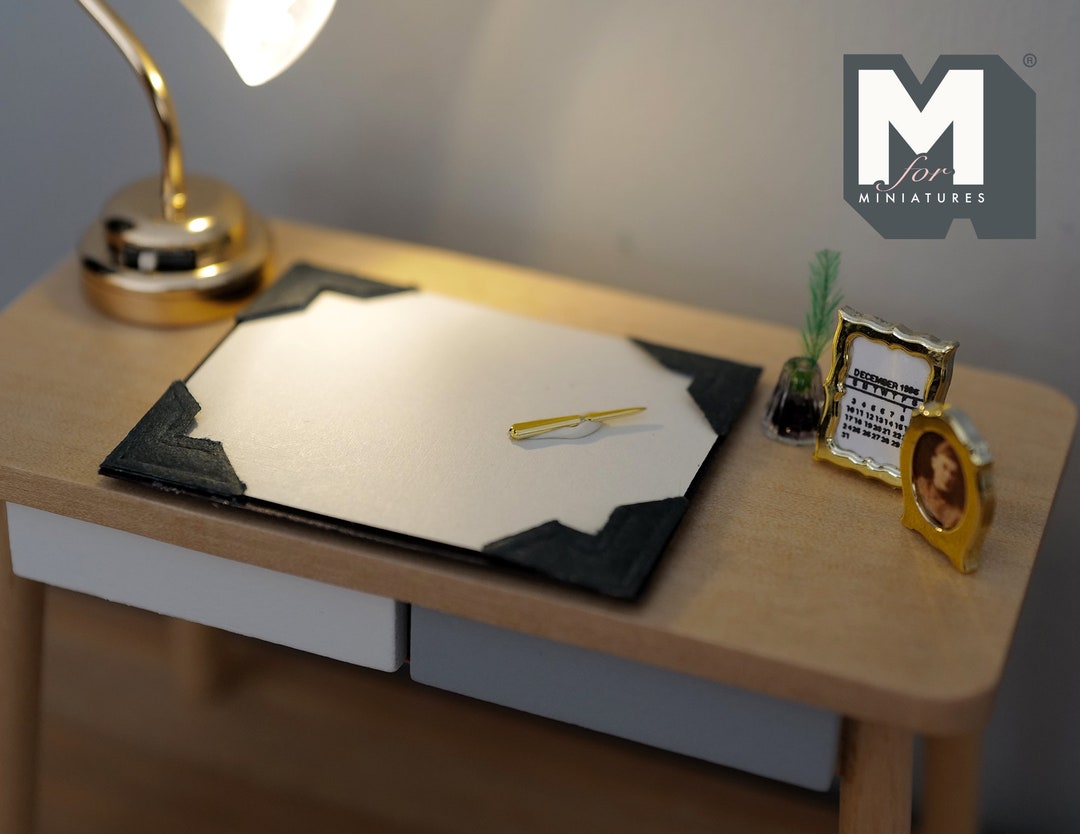Miniature Work Desk Calendar Set With Pen, Photo, Calendar, Ink ...