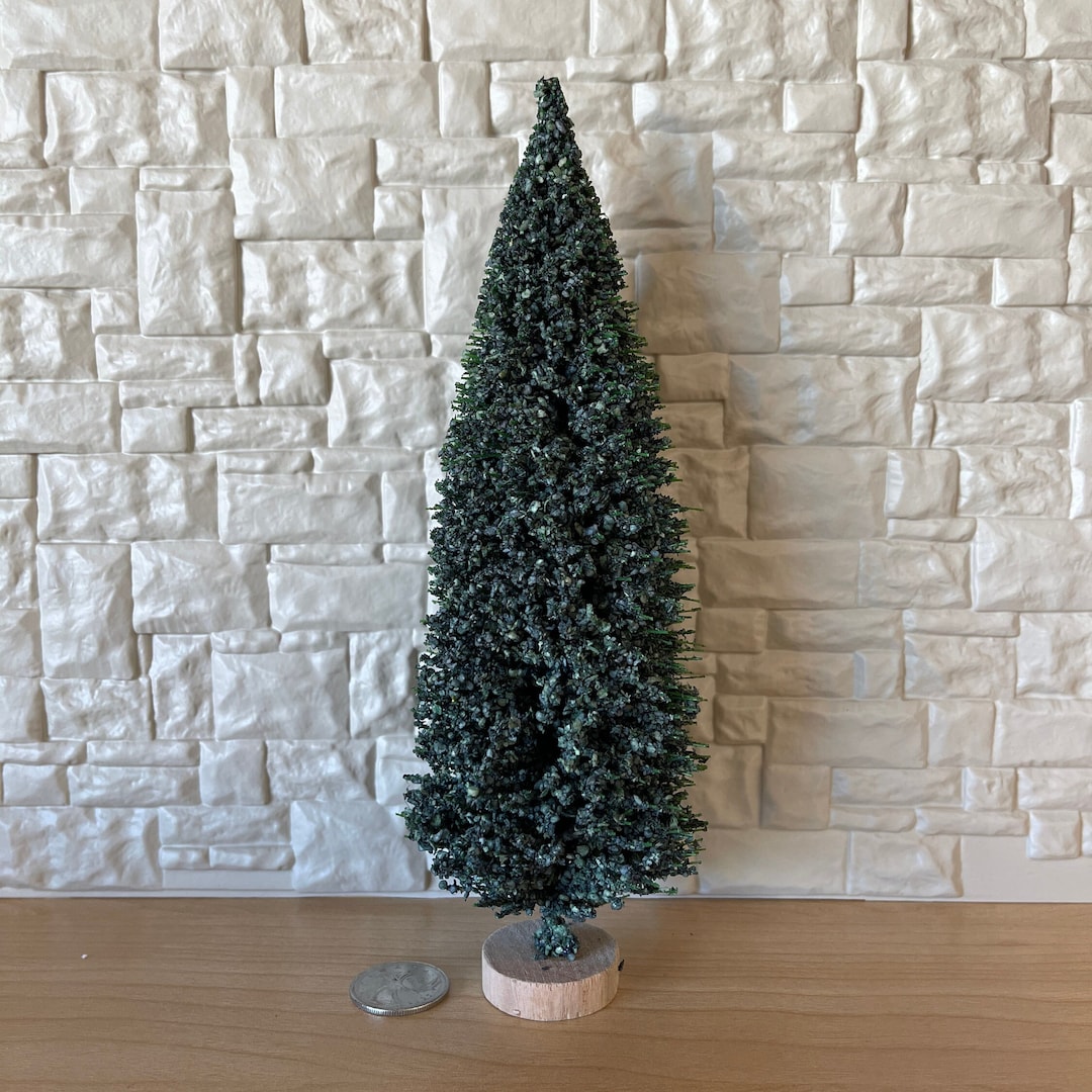 Miniature Evergreen Tree With Base Dollhouse Garden Tree , Fairy Garden ...