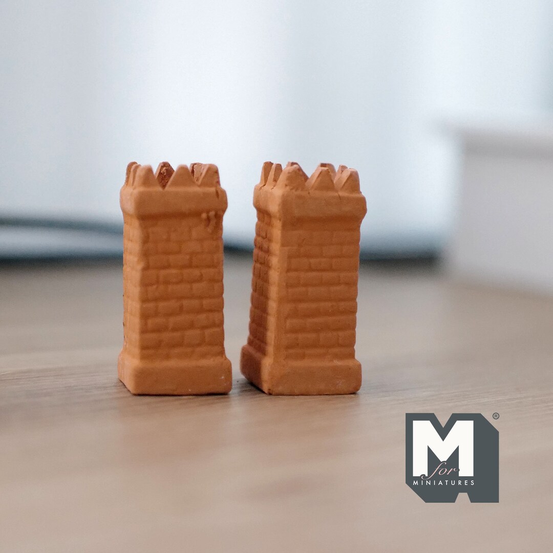 1:12 Scale Dollhouse Clay Chimneys Miniature Old Style Chimneys Set of ...