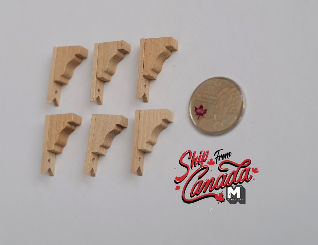 1:12 Dollhouse Brackets Miniature Unfinished Wooden Victorian Eave ...