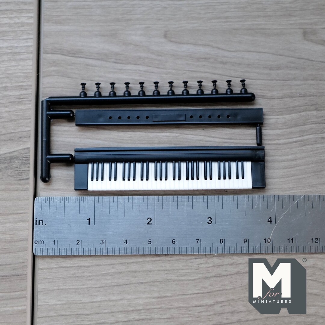 1:12 Scale Miniature Key Organ Keyboard With Pulls (self Assemble ...