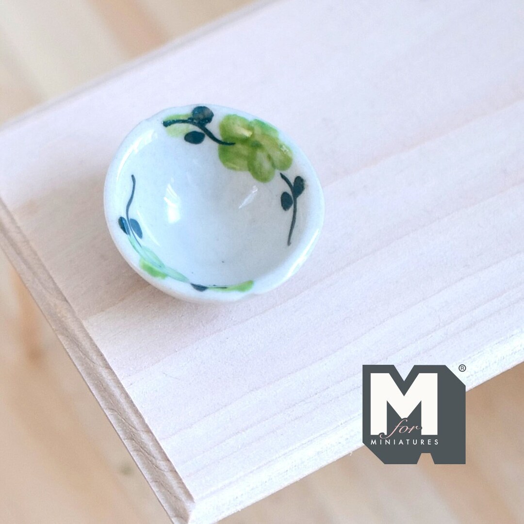 Miniature Ceramic Food Bowl 1:12 Scale Dollhouse Supplies Ceramic Salad ...