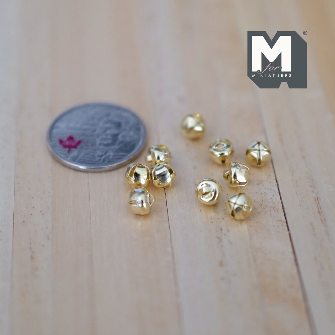 1:12 Scale Dollhouse Christmas Bells , Miniature Bells Set of 10 ...