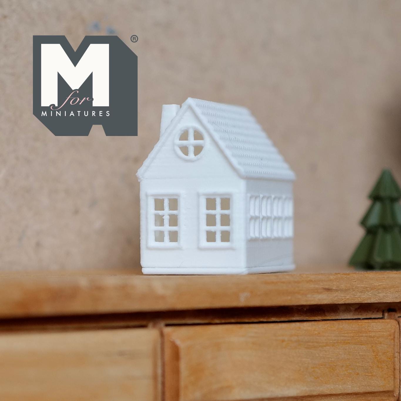 Dollhouse Miniature House White With Micro LED Light Style C - B034 - Etsy