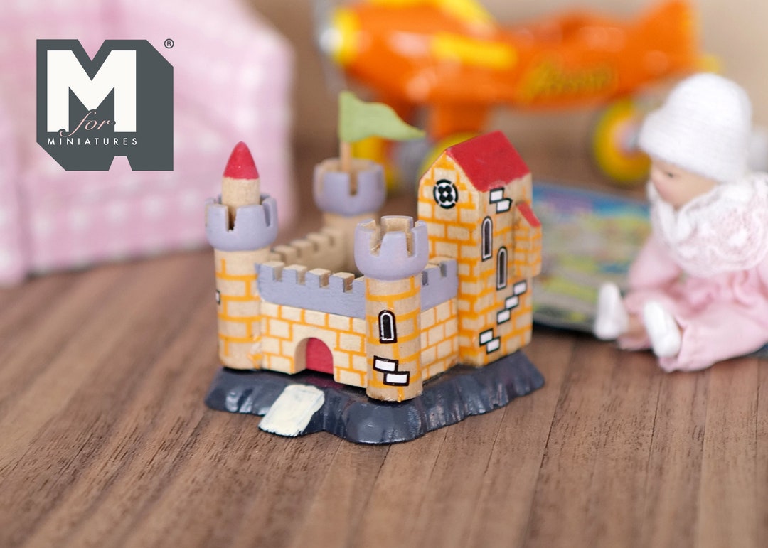 1:12 Miniature Castle Dollhouse Baby Toy Castle , Dollhouse Castle Play ...