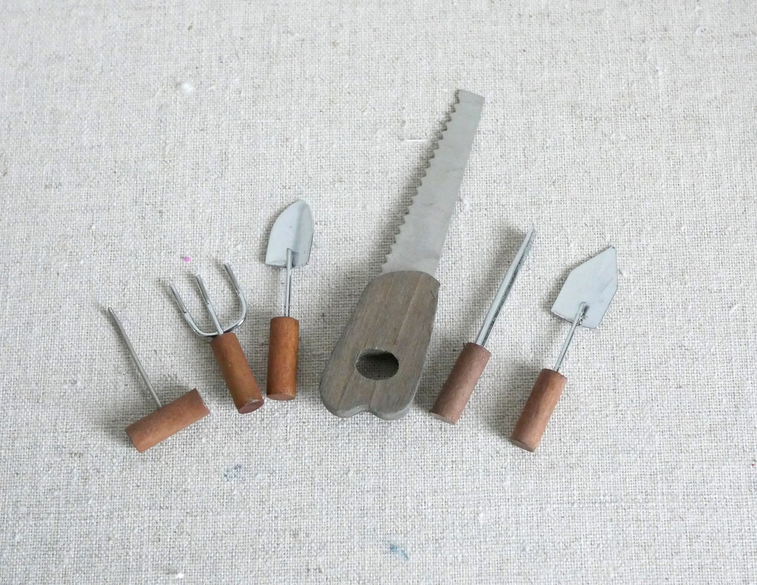 Dollhouse Miniature Tool Set 12 Scale Miniature H035 - Etsy
