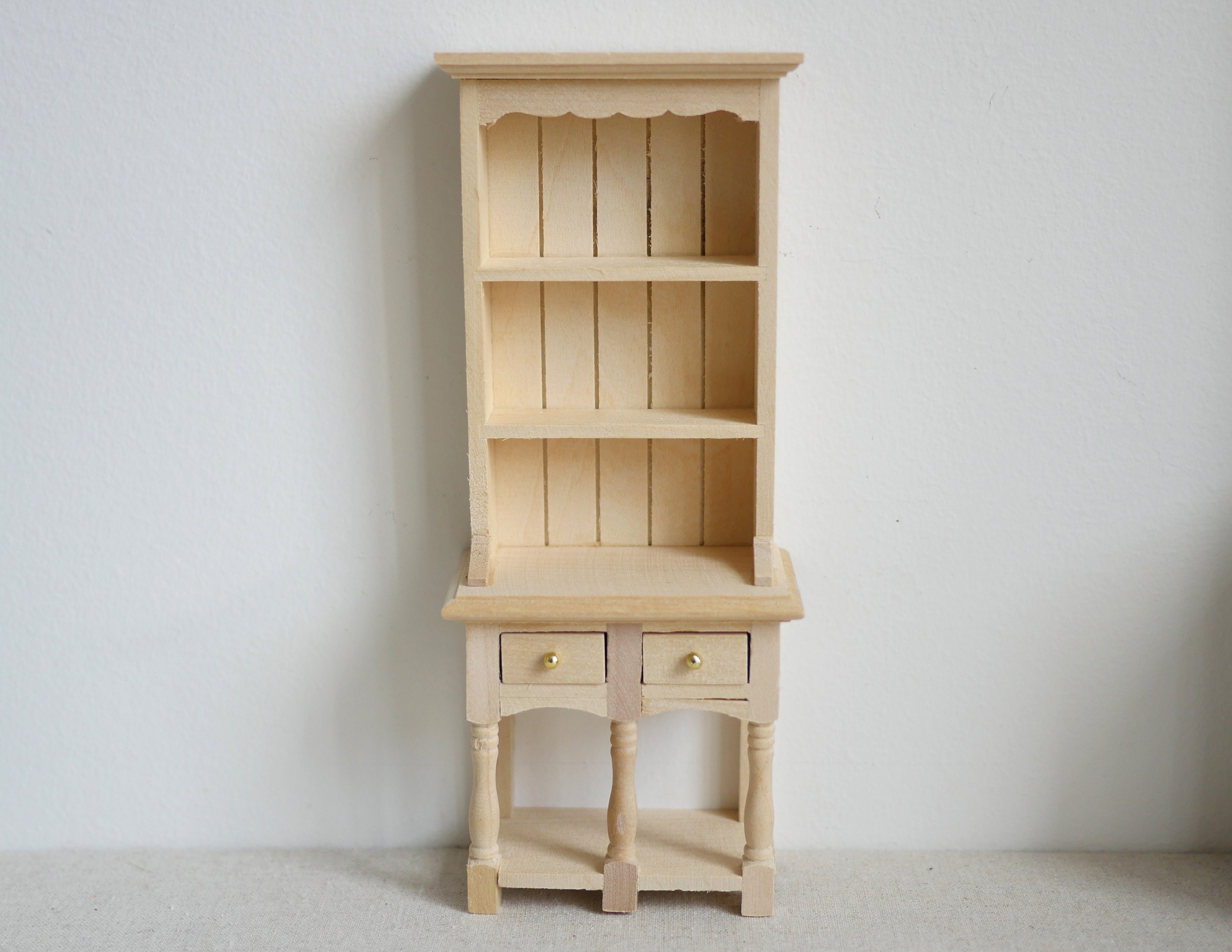 Miniatures Dollhouse Miniature Unfinished Cupboard Miniature Hutch ...