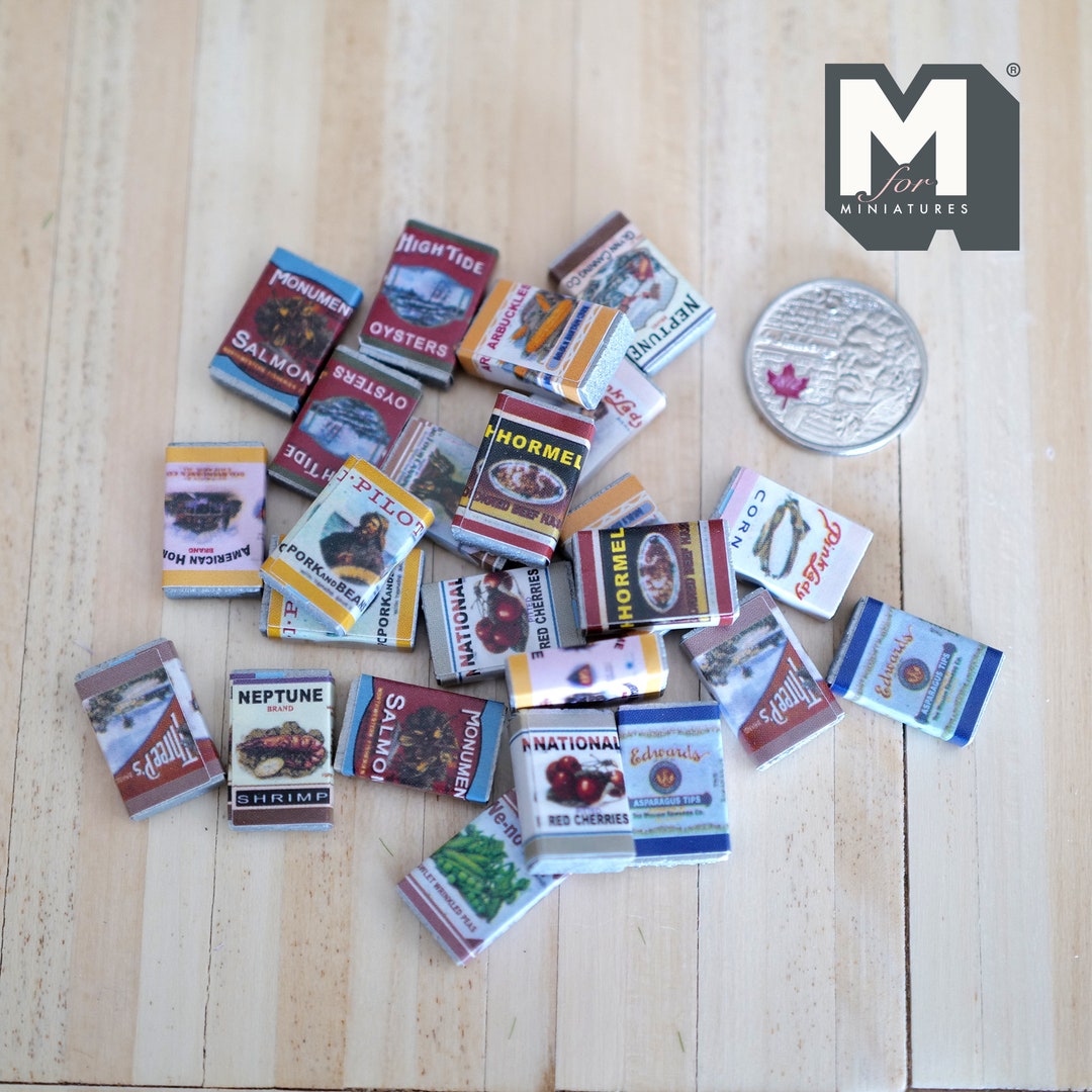 Assorted Miniature Packaging Boxes Set of 24 , 1:12 Dollhouse Supplies ...