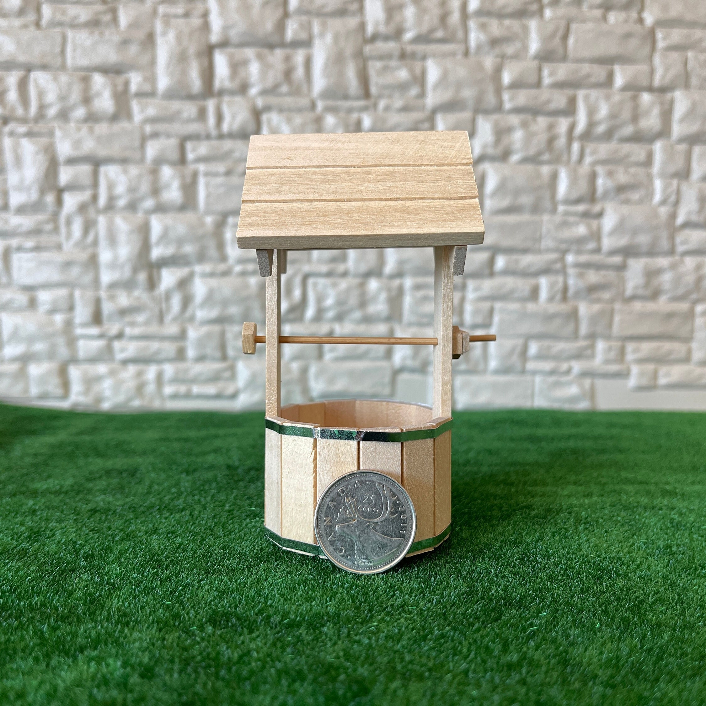 Dollhouse Fairy Garden Wishing Well , Unfinished Unpainted 1:12 Scale ...