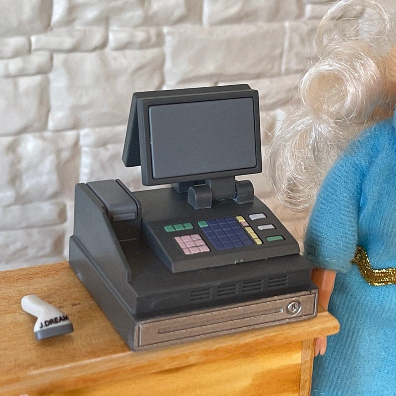 1:12 Miniature Cash Register With 2 Monitors and Barcode - Etsy