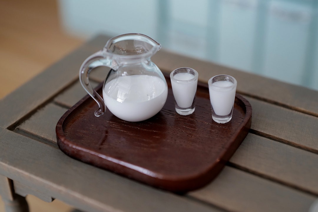 1:12 Dollhouse Supplies Miniature Milk Set / Dollhouse Supplies ...