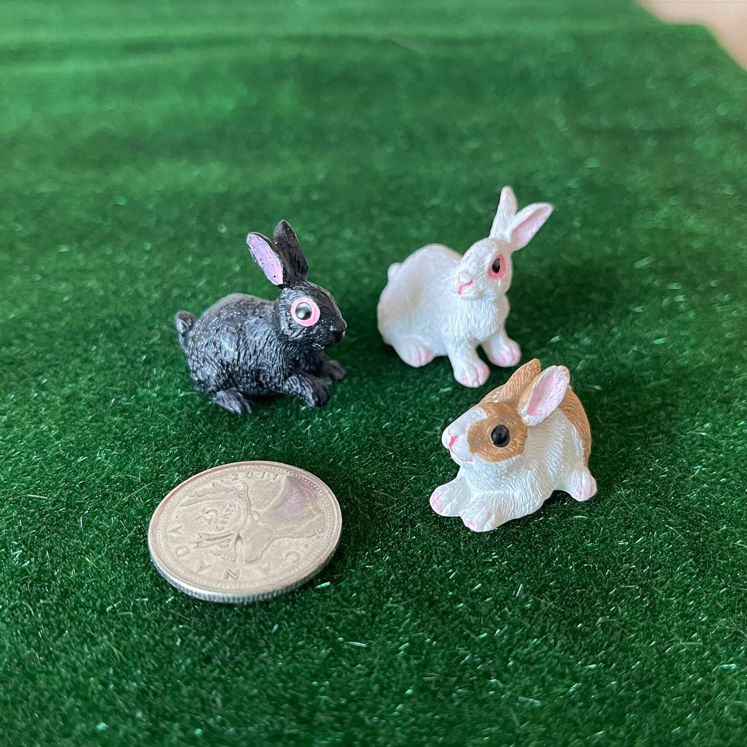 1:12 Miniature Bunnies Set of 3 , Miniature Rabbits , Miniature Hare ...