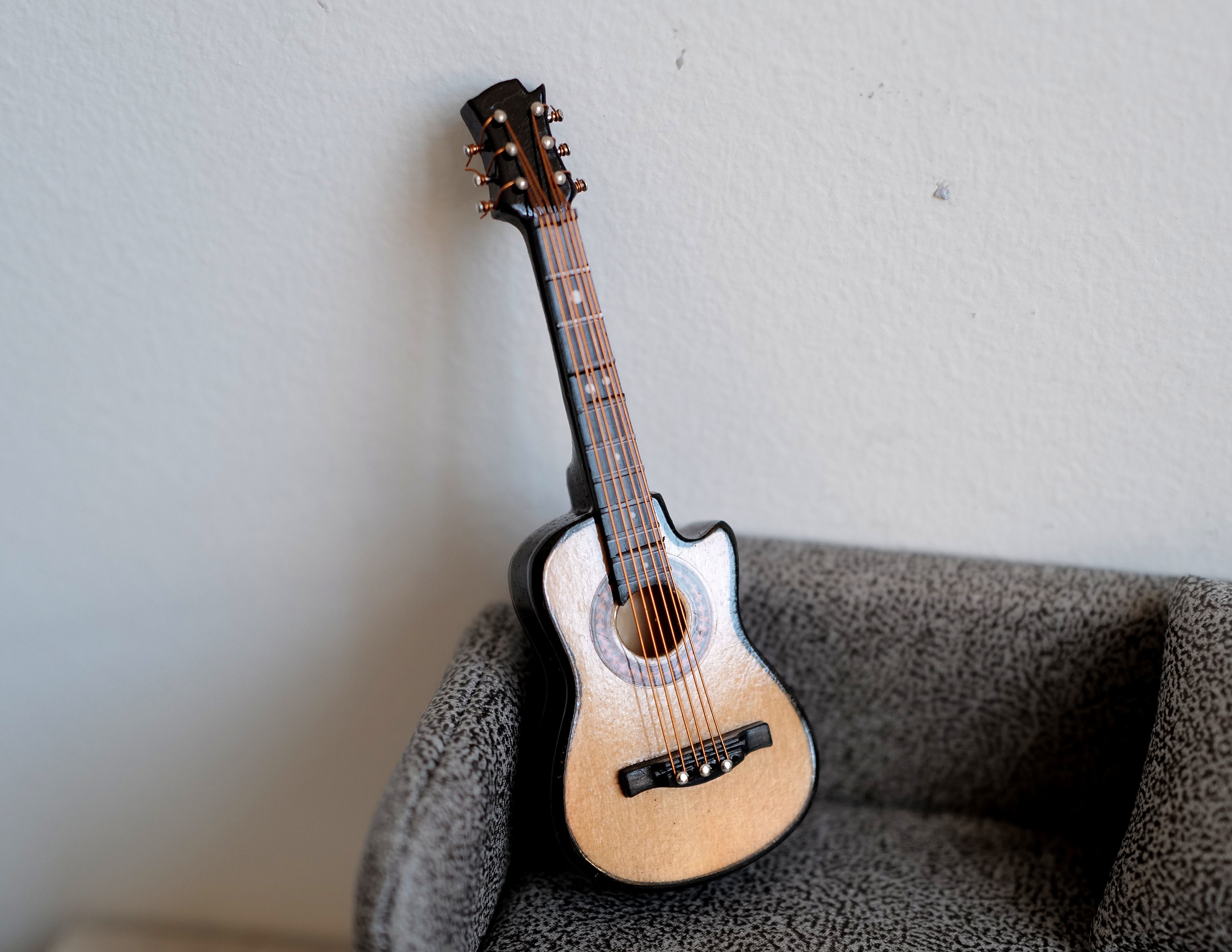 Dollhouse Miniature Acoustic Guitar Strat Guitar 1 12scale - Etsy