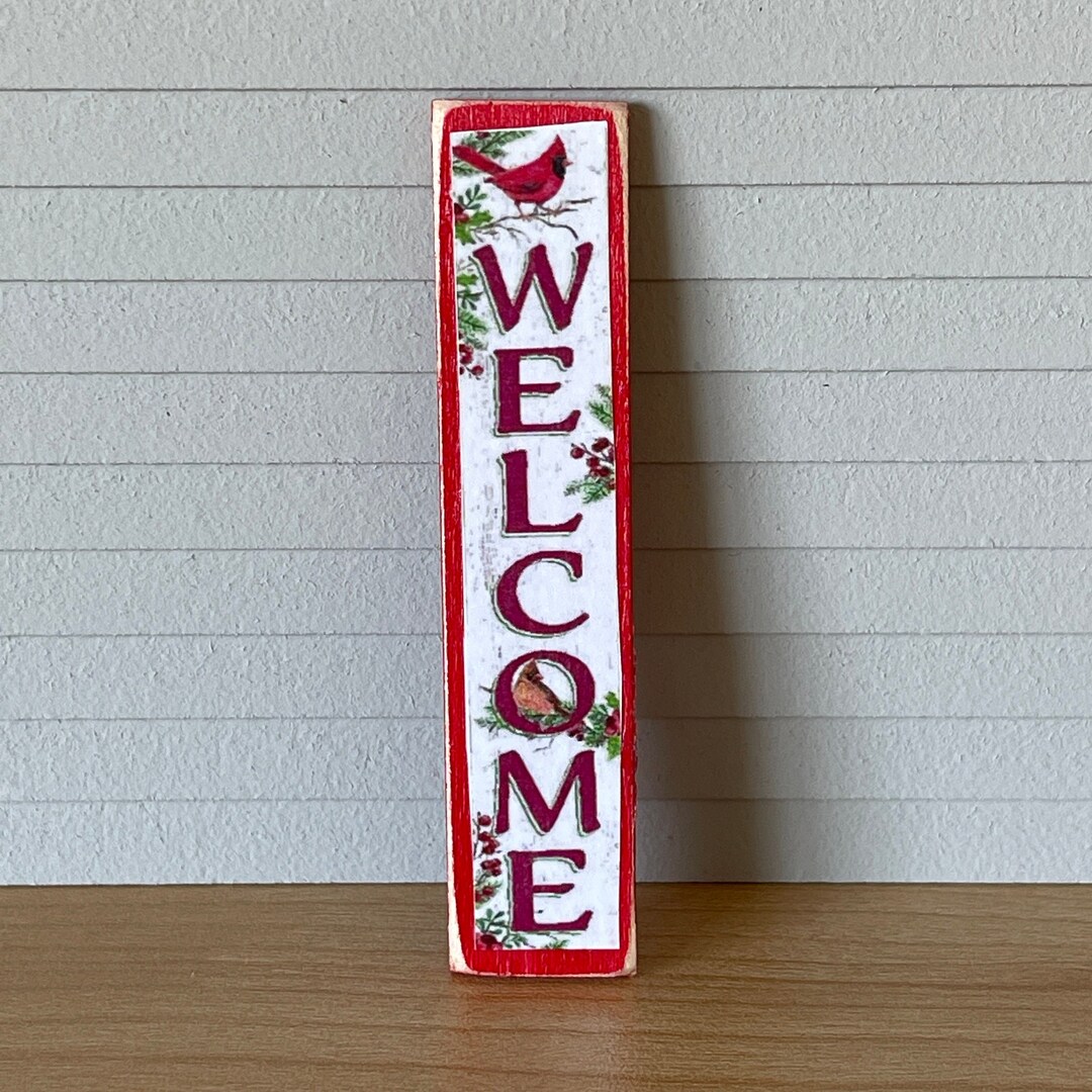 1:12 Miniature Porch Board , Miniature Welcome Board , Wooden Welcome ...