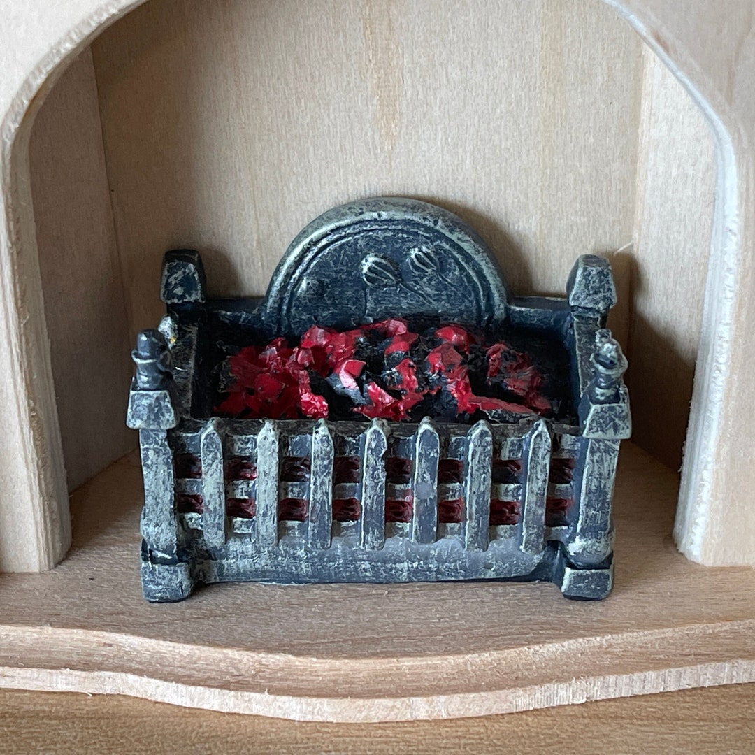 1:12 Miniature Fire Grate , Fireplace Grate , Dollhouse Firebox ...
