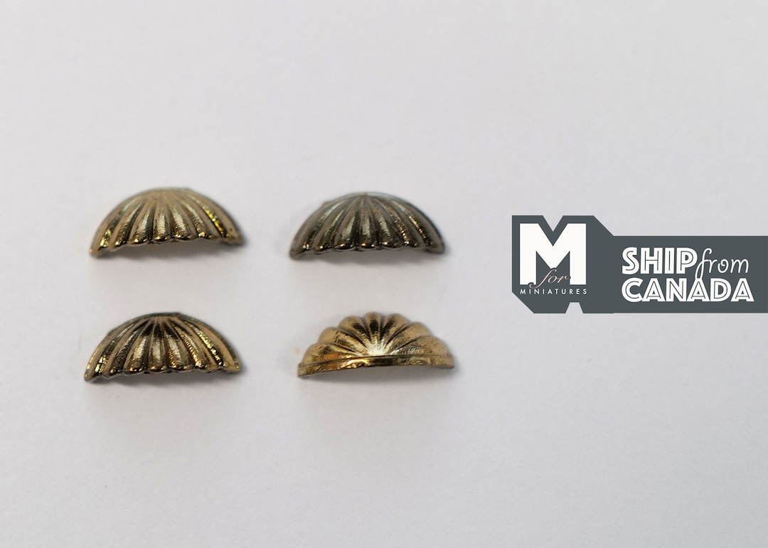 Dollhouse Miniature Half Moon Cabinet Pulls Dresser Pulls Drawer Pulls ...