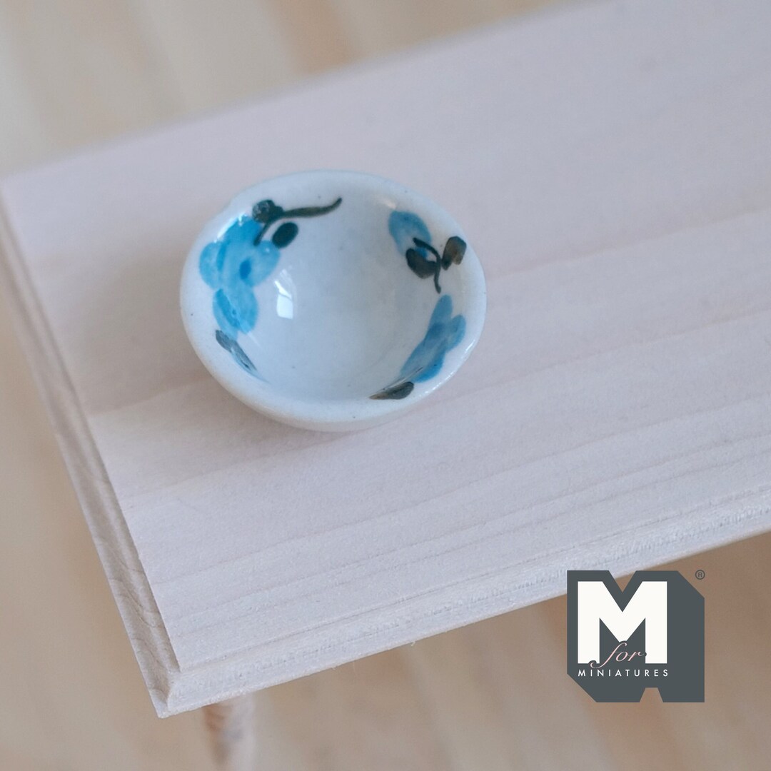 Miniature Ceramic Food Bowl 1:12 Scale Dollhouse Supplies Ceramic Salad ...