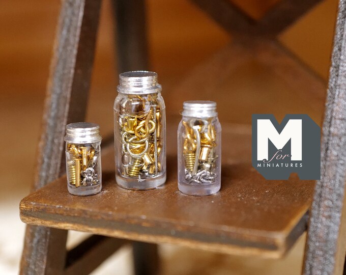 Dollhouse Miniature Tool Set 12 Scale Miniature Nuts & Bolts F080 - Etsy