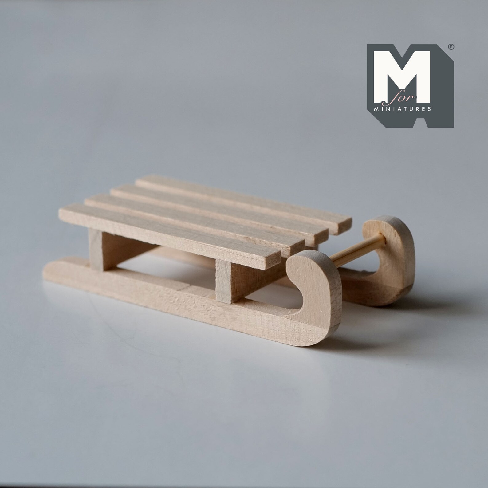 Miniature Wood Sledge , 1:12 Scale Dollhouse Wooden Sledge , Toboggan ...