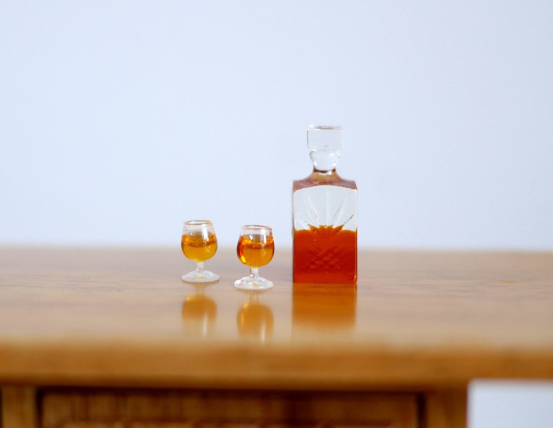 Miniature Whiskey Decanter Set Wine Bottles Hard Liquor Alcoholic ...