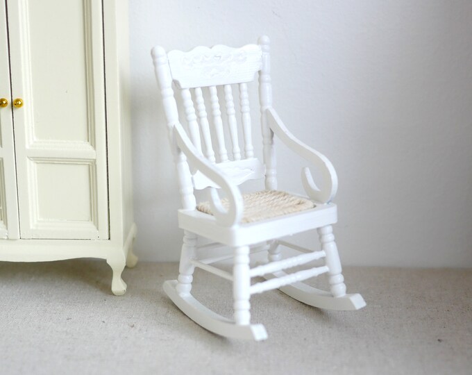 Dollhouse Rocking Chair Dolls House Furniture Rocker 1 12th Scale ...