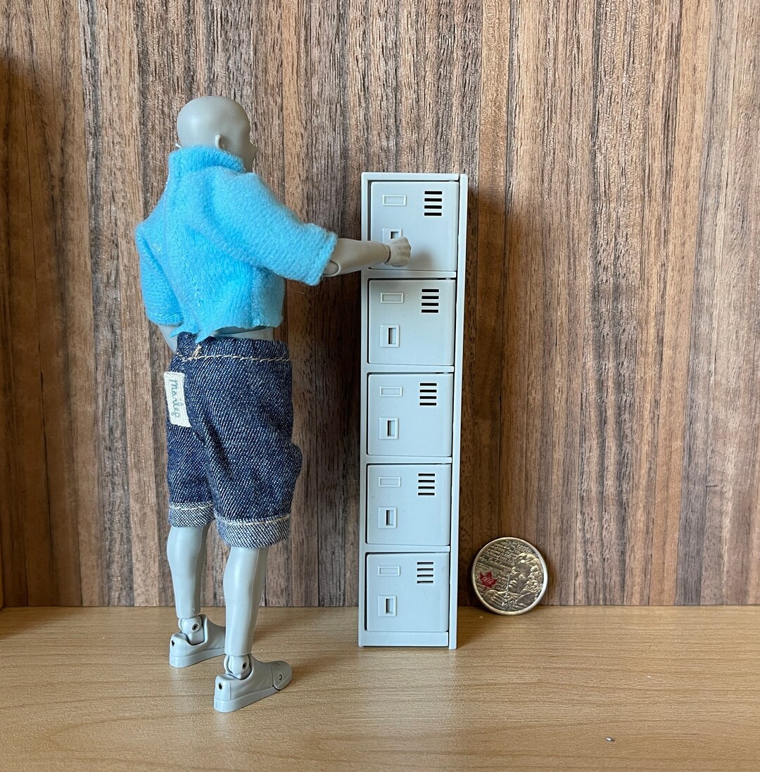 1:12 Scale Miniature Cube Lockers , Work Place Lockers With 5 Storage ...