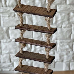 1:12 Miniature Tree House Rope Ladder , Treetop Ladder , Swing Ladder ...