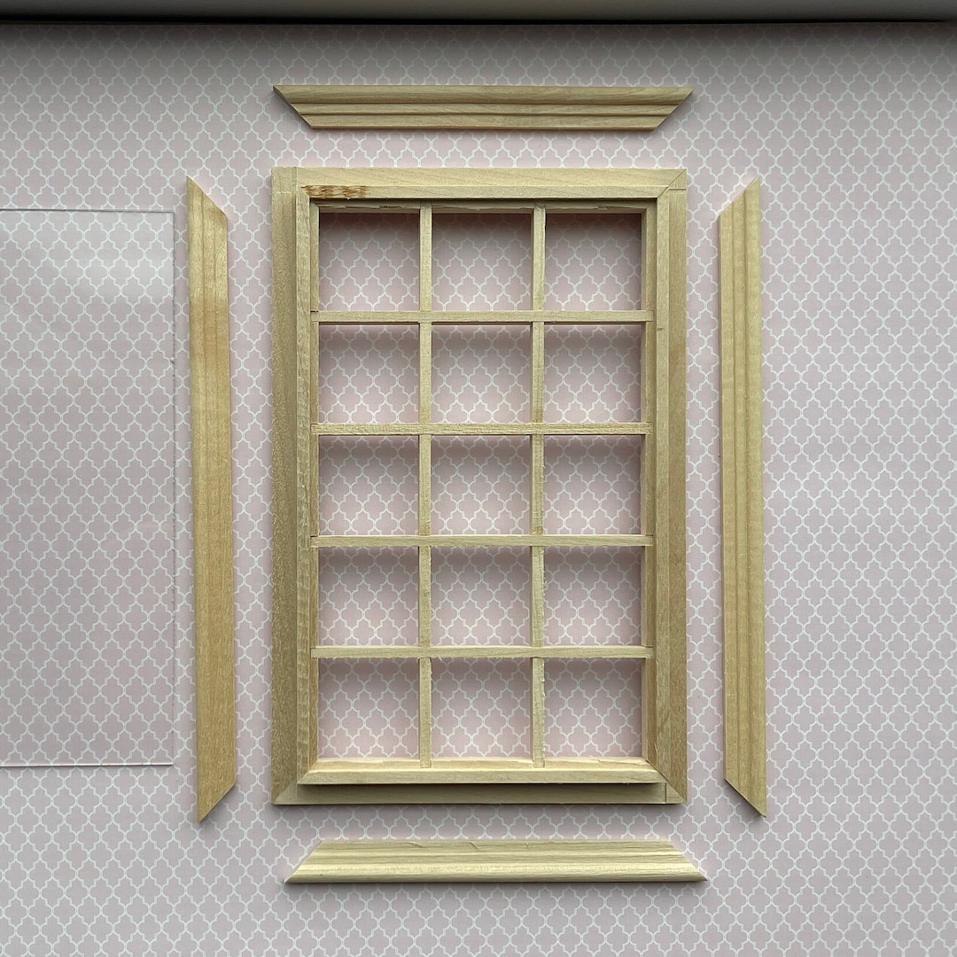 Dollhouse in Window Frame , Miniature Classical 5 X 3 Window Frame With ...