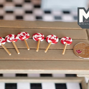1:12 Miniature Assorted Color Lollipops Set of 6 - E009 - Etsy
