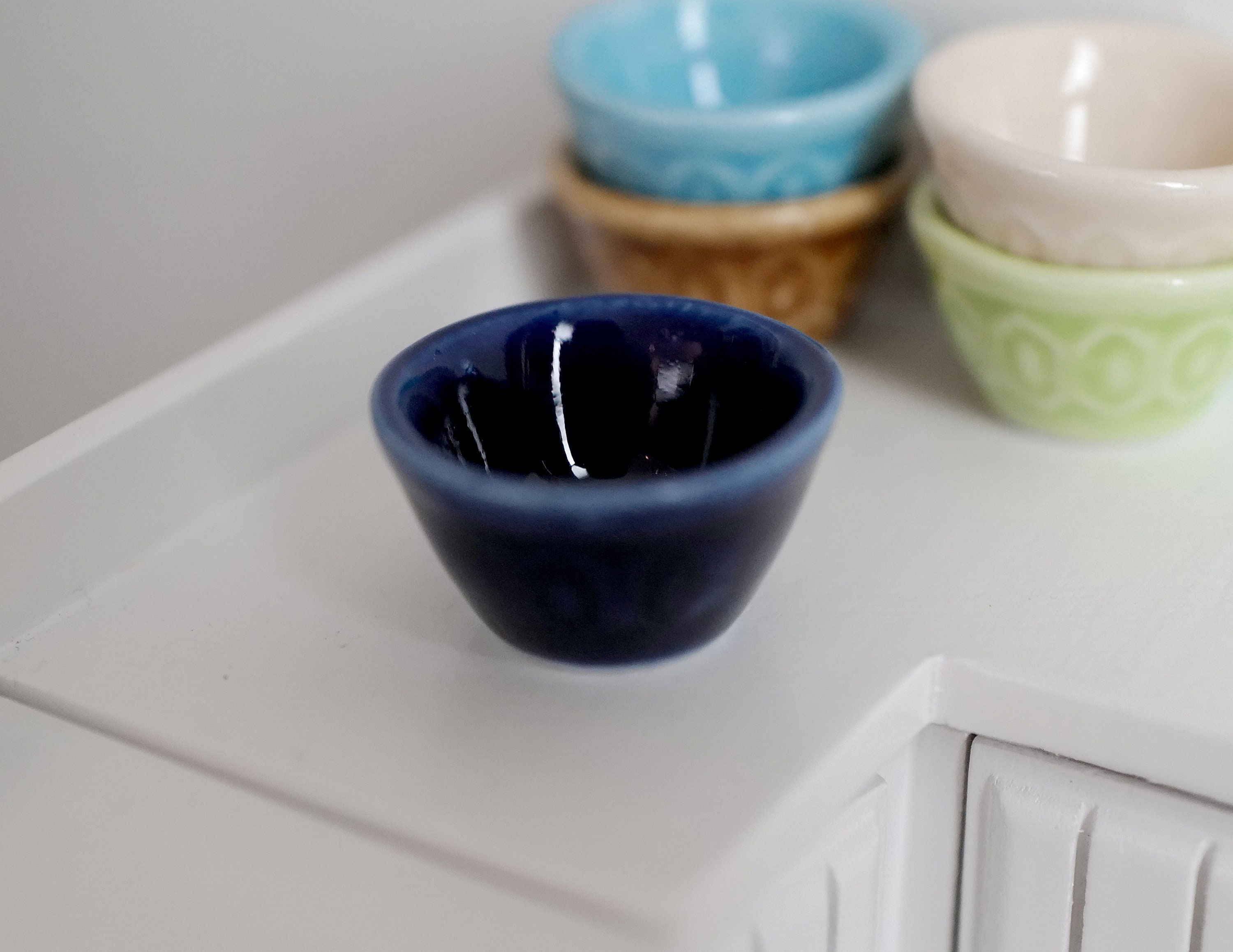 x 1.5cm Dollhouse Miniature ceramic Bowl W EACH 2.8cm H - C037 Toys ...