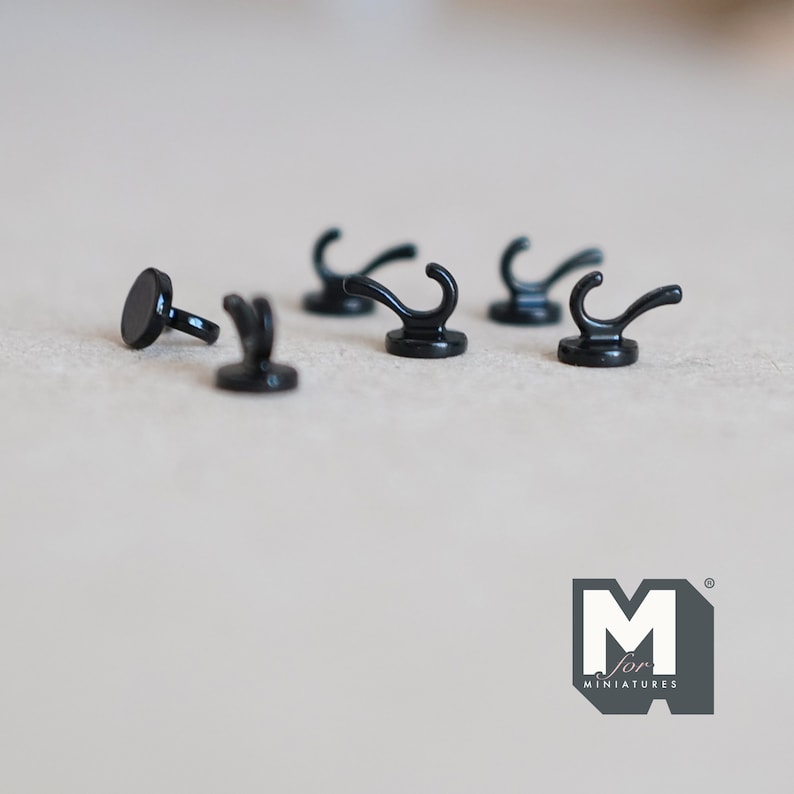 Dollhouse Door Coat Hooks 1:12 Scale Miniature Metal Wall Hangers Wall ...