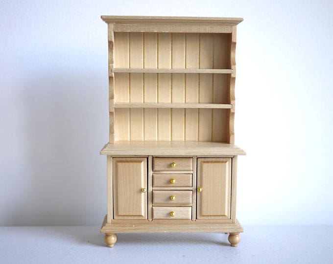 Dollhouse Kitchen Wood Cabinet Dolls House Multipurpose Storage 1 12th ...