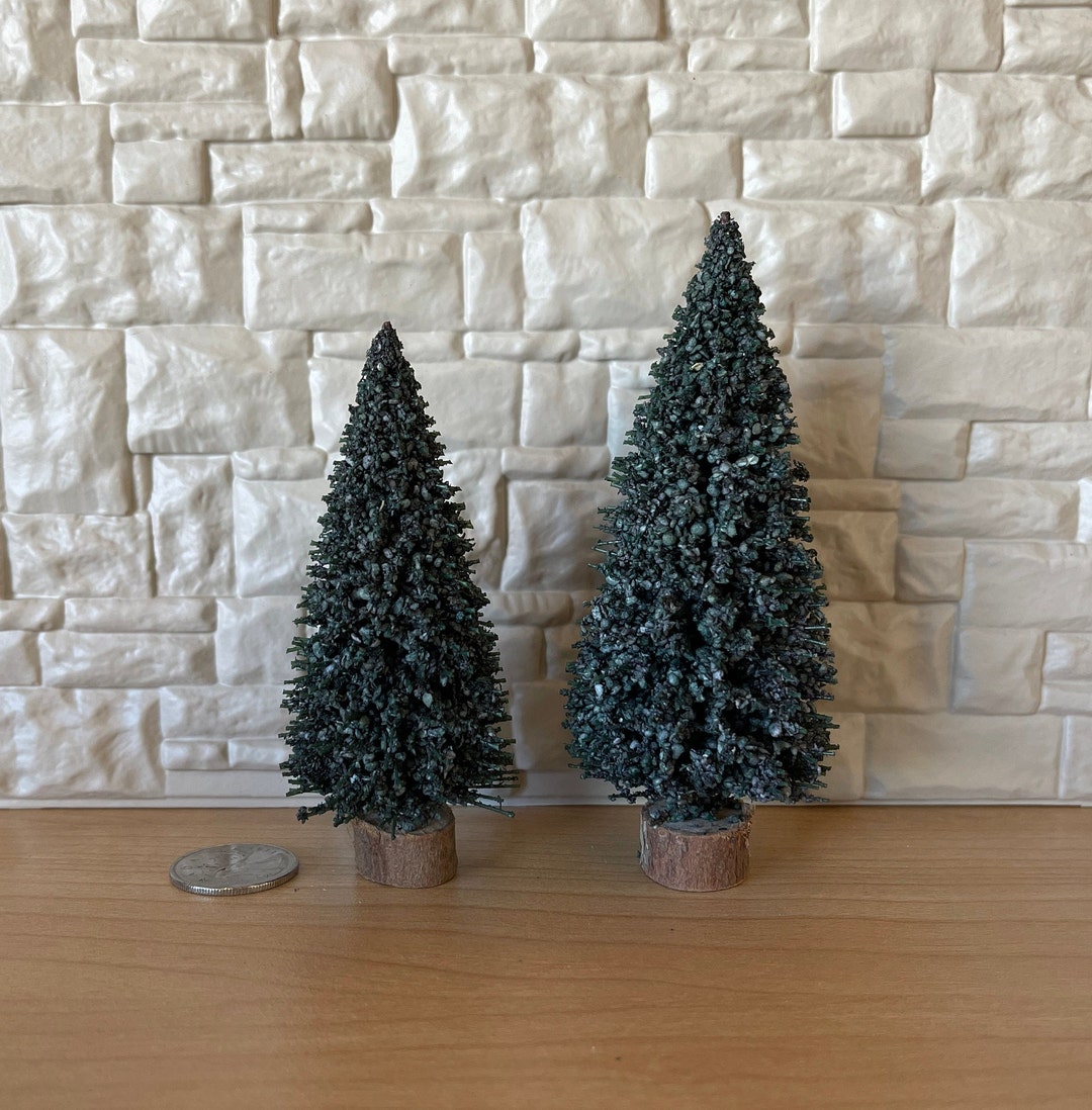Miniature Evergreen Trees With Base Dollhouse Garden Tree , Fairy ...