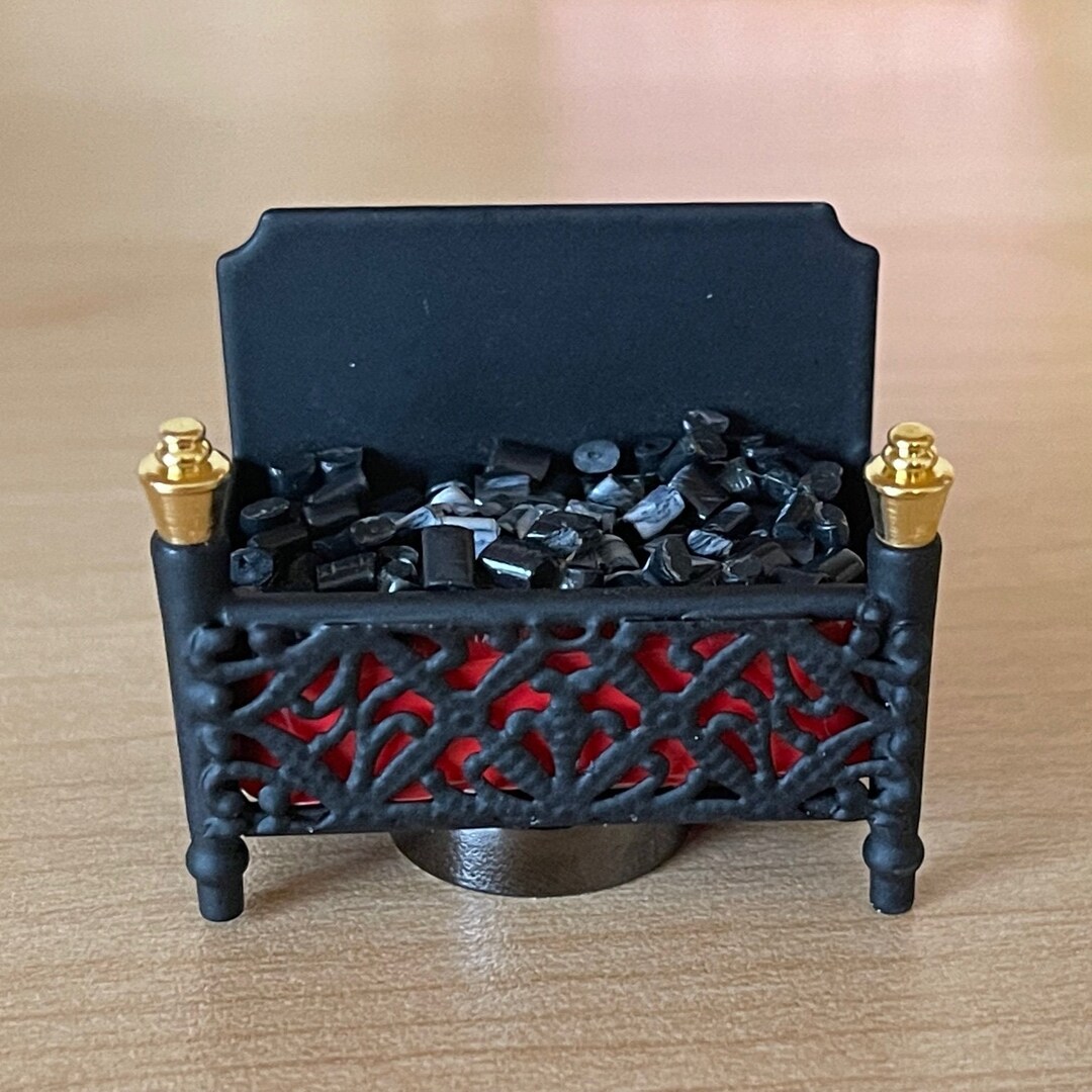 1:12 Miniature Fireplace Metal Firebox With Battery Powered - Etsy