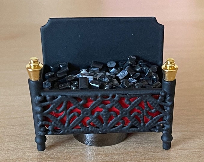 1:12 Miniature Fireplace Metal Firebox With Battery Powered Blinking ...